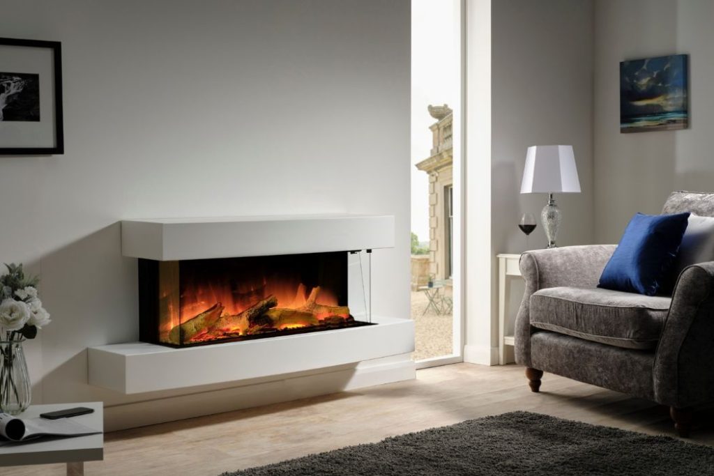 Flamerite Atlas 1000 Wall Mounted Electric Fire - Fireplaces